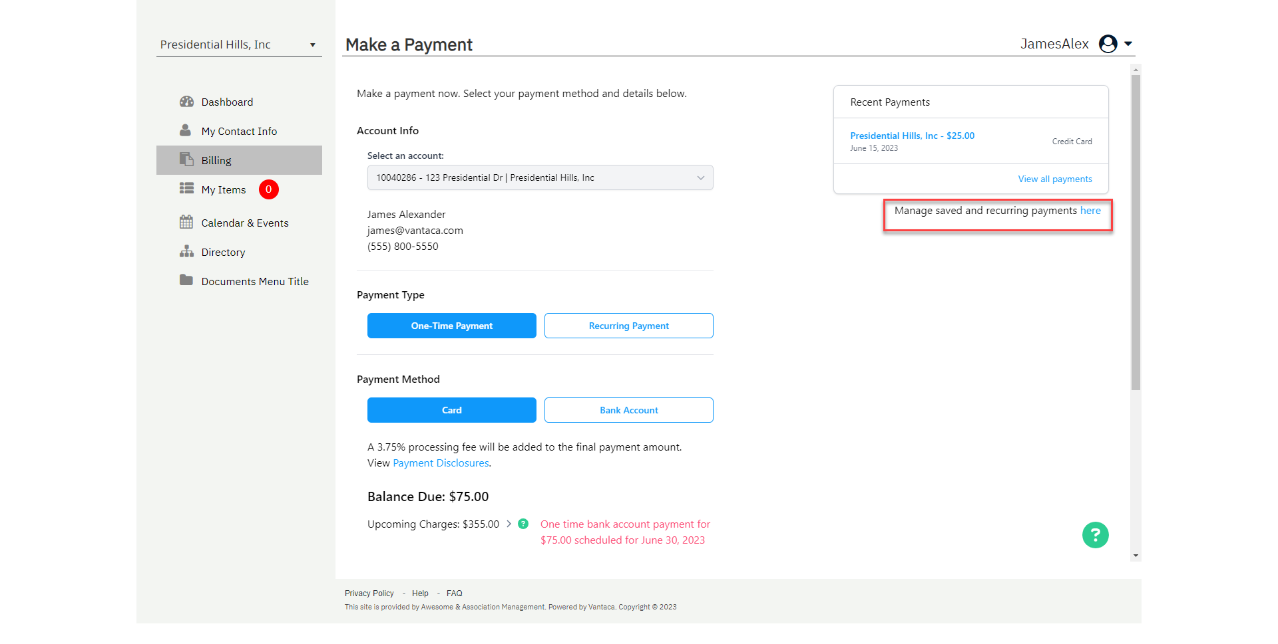 How do I cancel a payment? – Vantaca Pay